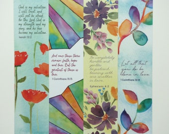 Printable Bible Verse Bookmarks Scripture Bookmark Set - Etsy