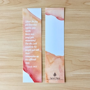 Watercolor Encouraging Bible Verse Bookmarks - Set of 3 - Christian ...