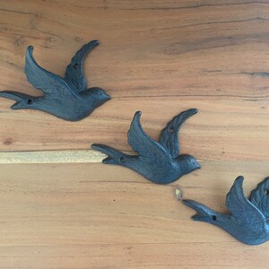 Bird Hook,set of 3 Rustic Hook, Flying Bird, Wall Hook, Nursery Hook ...