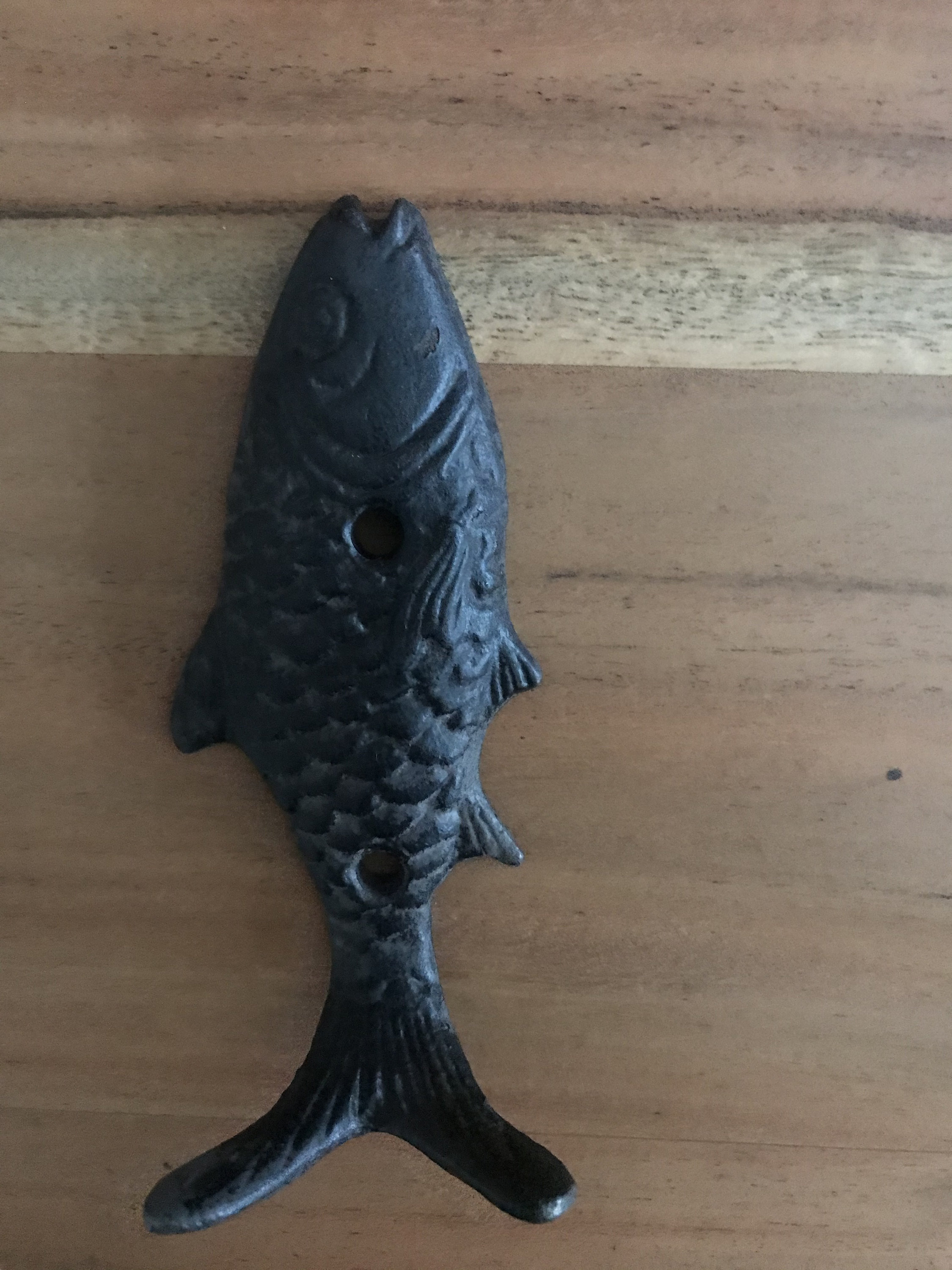 Fish HookSet Of 3 Rustic Hook Marine Creature Cast Iron Wall | Etsy