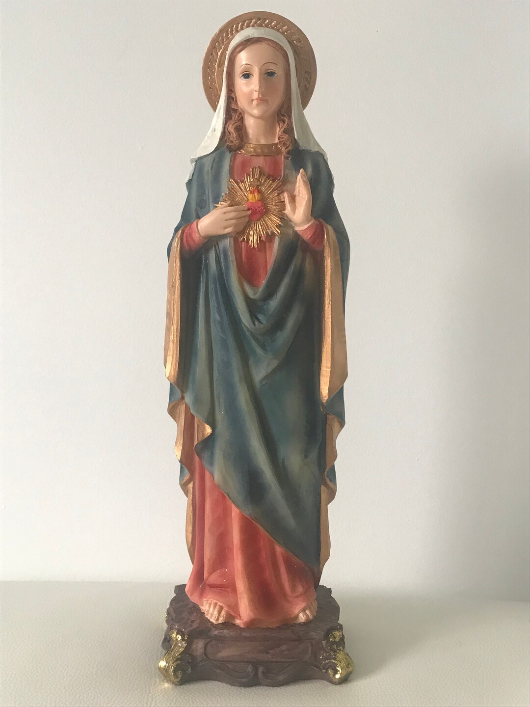 Virgin Mary Religious Statue Catholic Statuette Home Decor Figure Gift ...