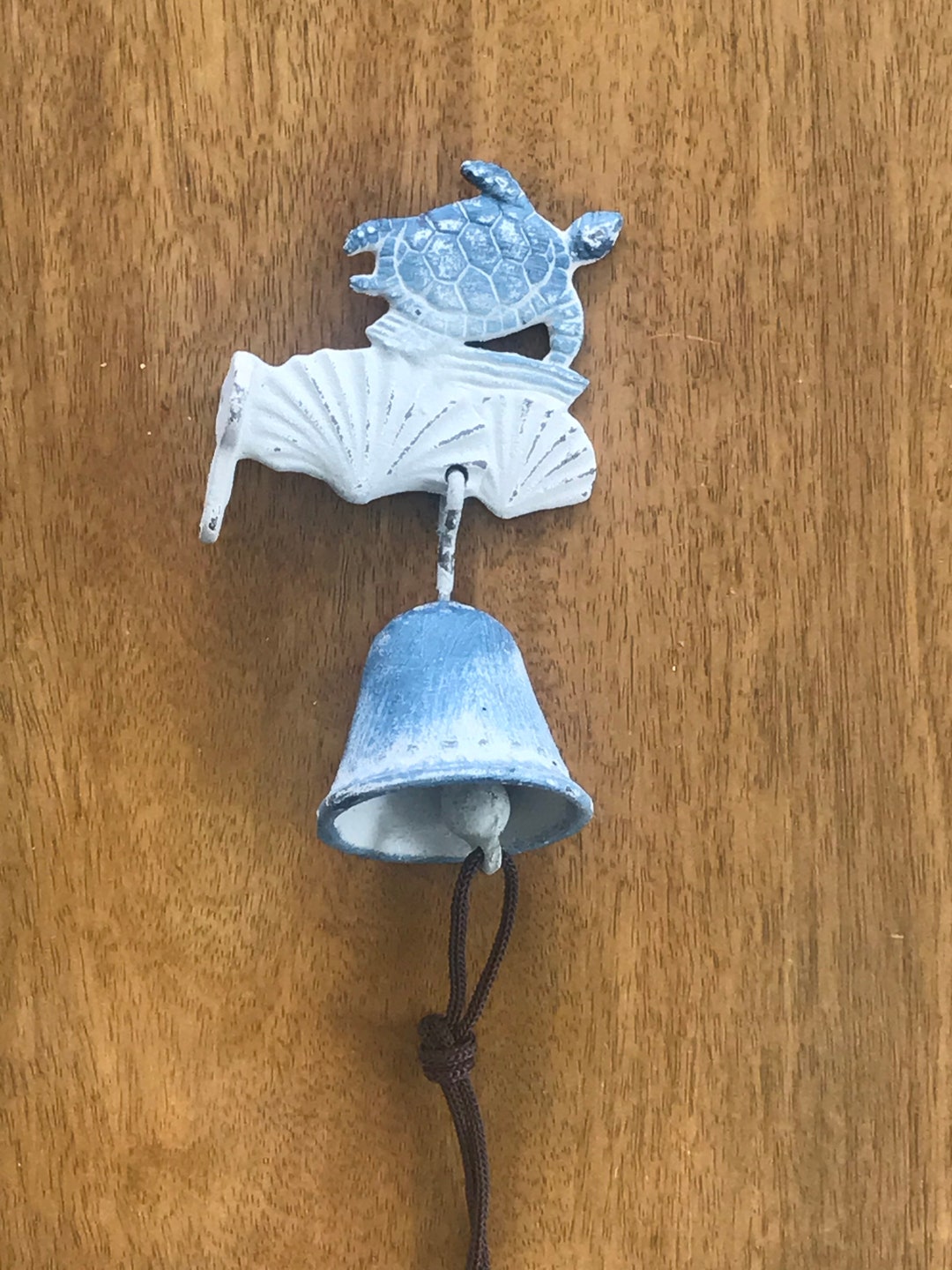 Rustic Cast Iron Coastal Bohemian Beach Bracket Doorbell Shell Turtle ...