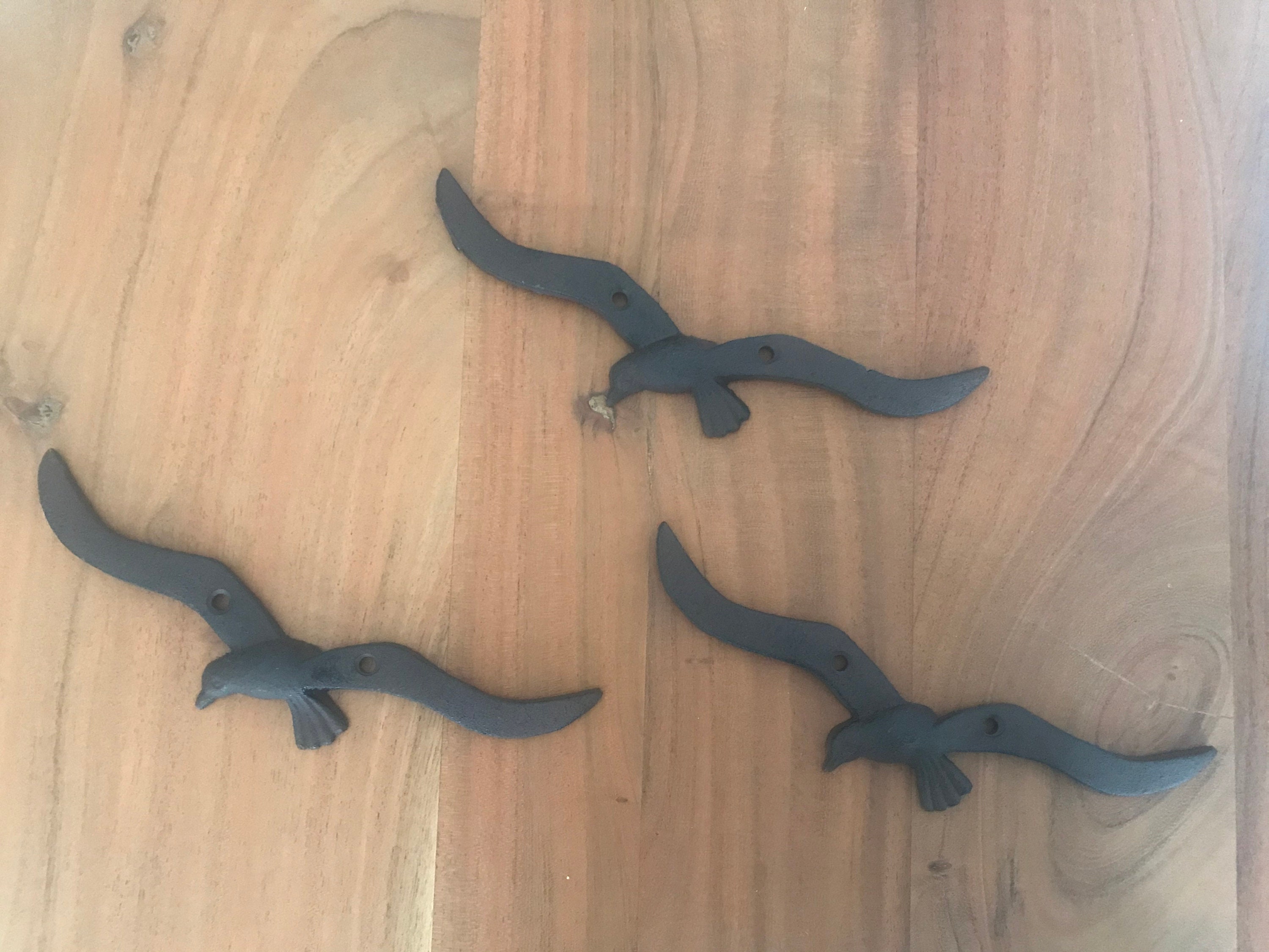 Set of 3 Seagull Cast Iron Metal Bird Wall Art Set Minimalist - Etsy ...