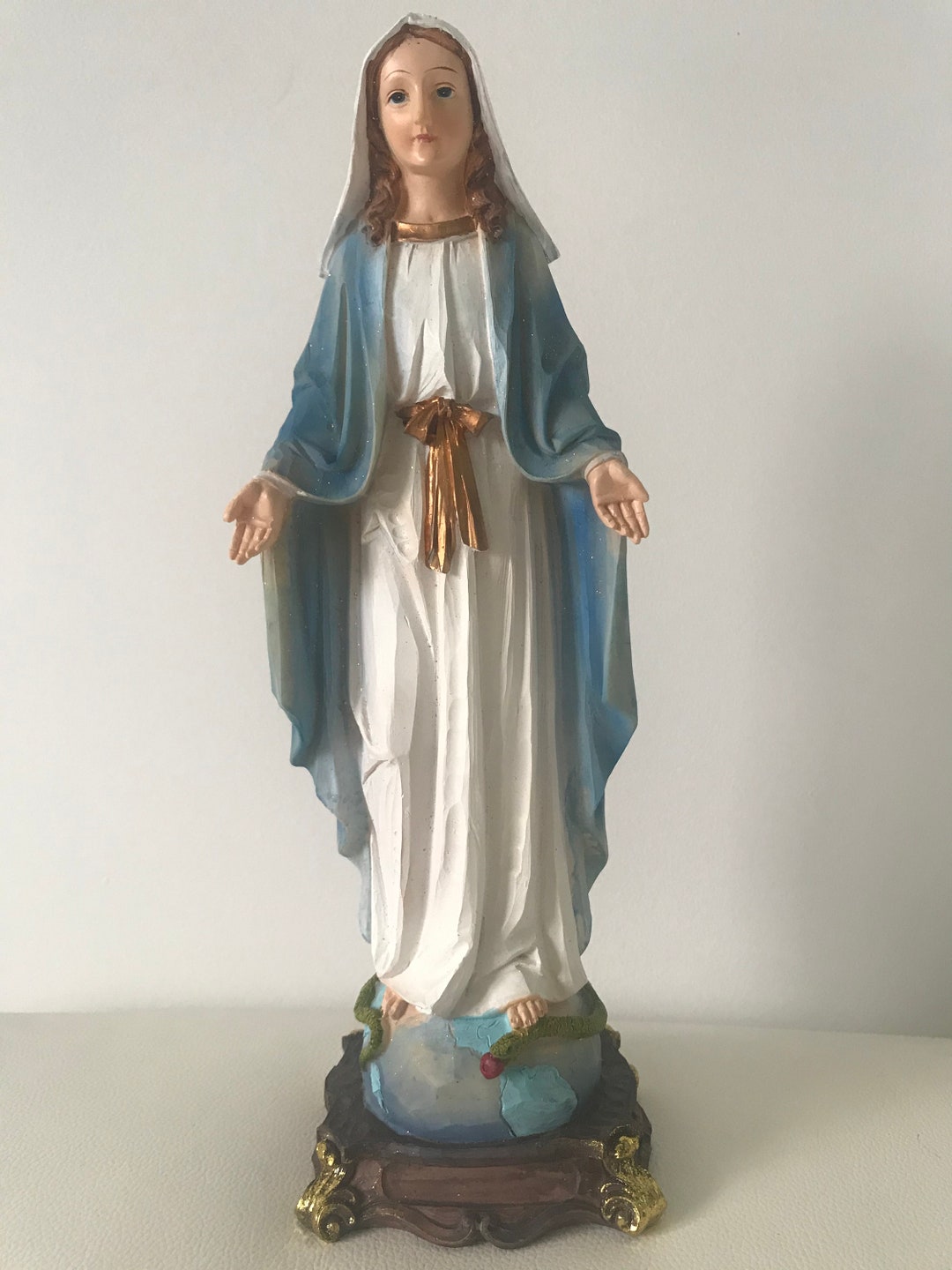 Virgin Mary Open Hands Praying Religious Statue Catholic Statuette Home ...