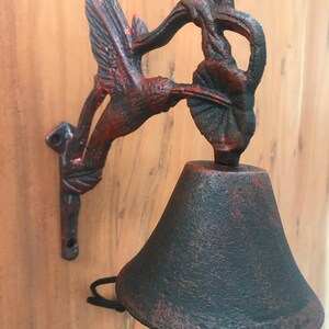 Cast Iron Hummingbird Doorbell, Vintage Style Wall Mounted Bell - Etsy