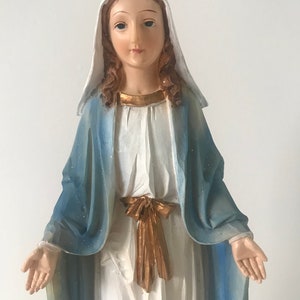 Virgin Mary Open Hands Praying Religious Statue Catholic Statuette Home ...