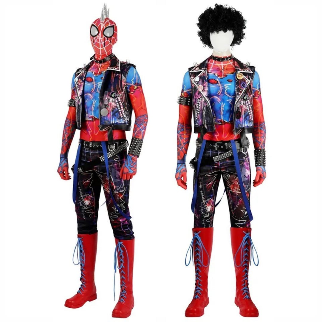 Spider-man Spider Punk Costume Superhero Cosplay Cool - Etsy