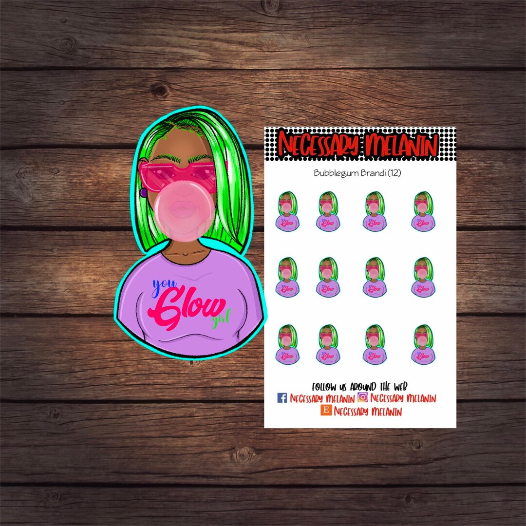 Bubblegum Brandi Sticker Sheet - Etsy