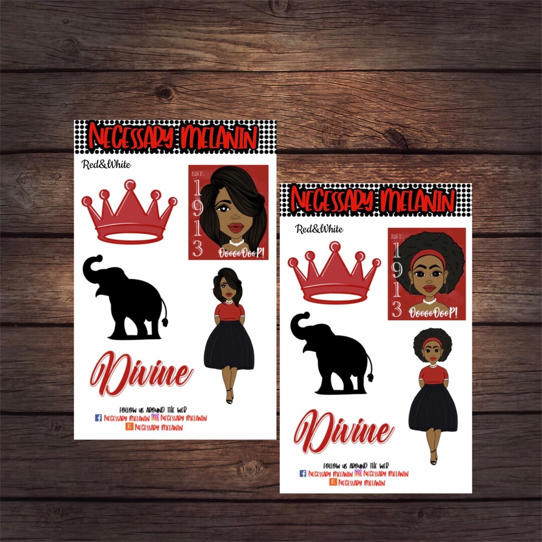 Red&white Sticker Sheet - Etsy