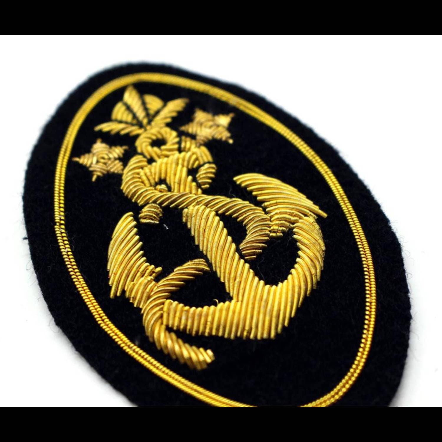 Anchor Gold Bullion Wire Blazer Embroidered Patch Bullion Wire ...