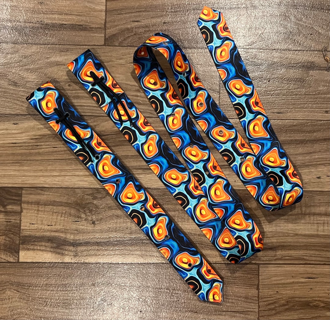 Blue Cinch Strap Set, Latigo Strap, off Billet Strap, Western Saddle ...