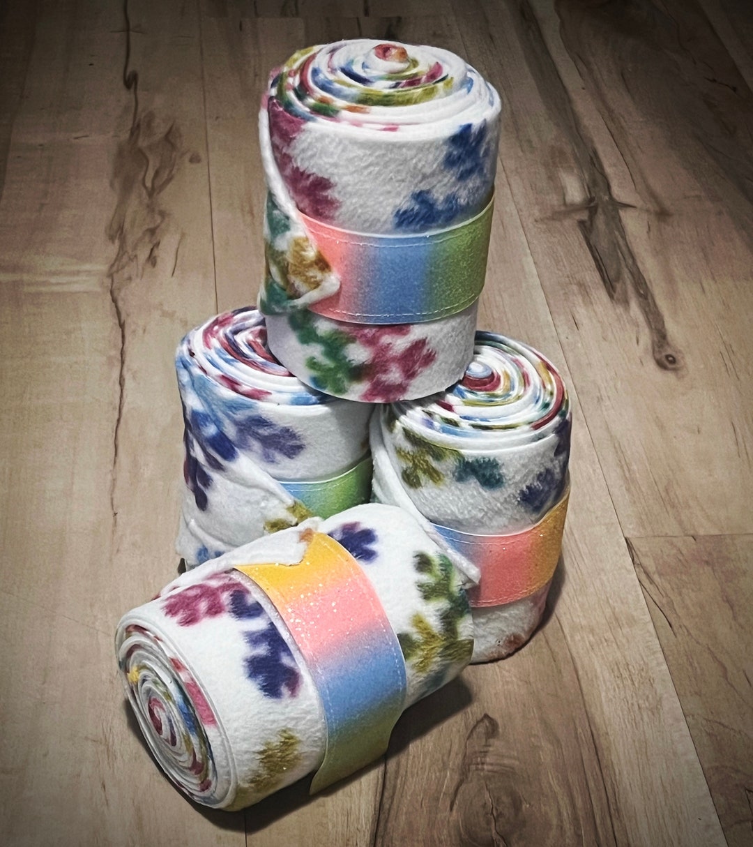 Snowflake Polo Wraps Set of 2 or 4 Rainbow Polo Wraps Horse - Etsy