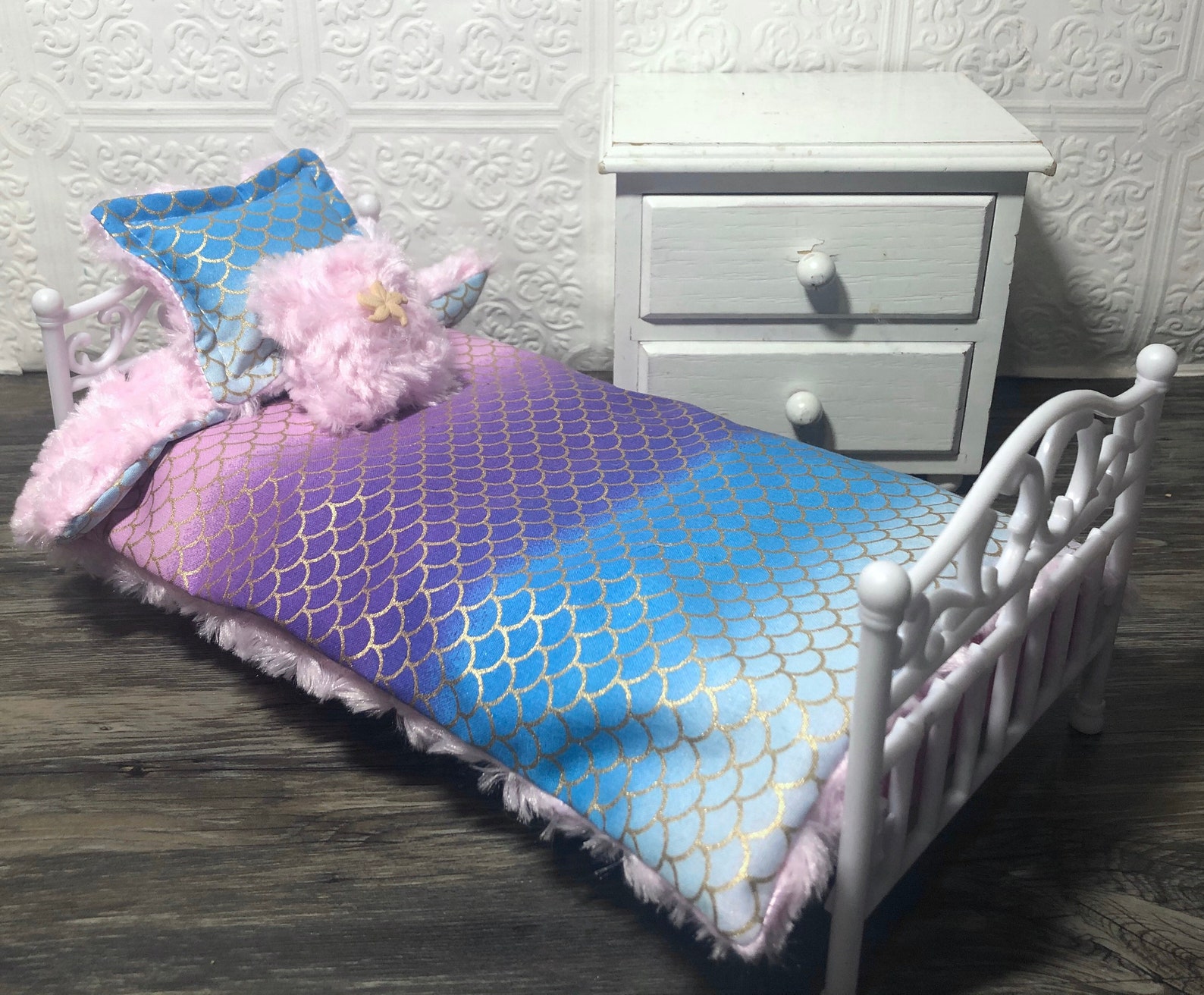 Mermaid Doll Bedding Set 12 Doll Bedding 12 Inch Doll Bed - Etsy