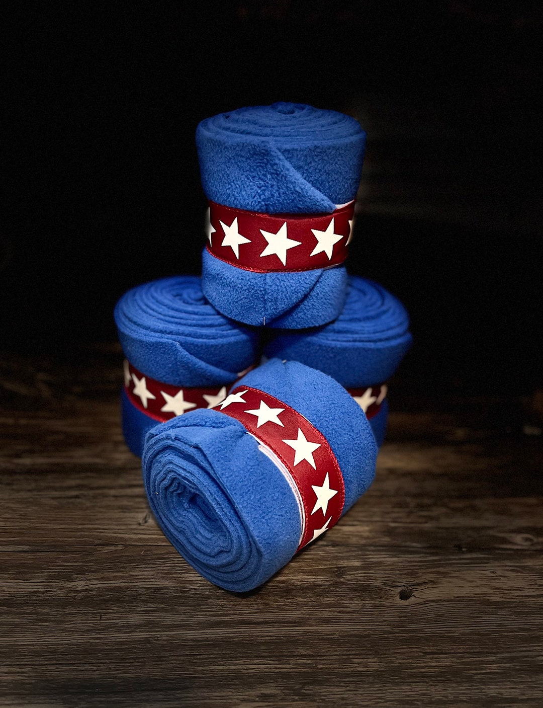 Flag Polo Wraps, Horse Polo Wraps, Pony Polo Wraps, Set of 2 or 4, Blue ...