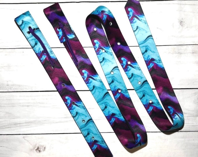 Tie Dye Cinch Strap Set, Latigo Strap, off Billet Strap, Western Saddle ...