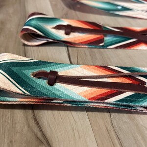 Aztec Cinch Strap Set, Latigo Strap, off Billet Strap, Western Saddle ...