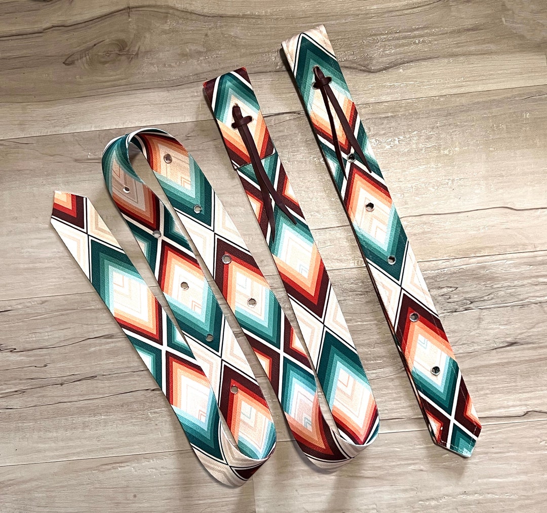 Aztec Cinch Strap Set, Latigo Strap, off Billet Strap, Western Saddle ...