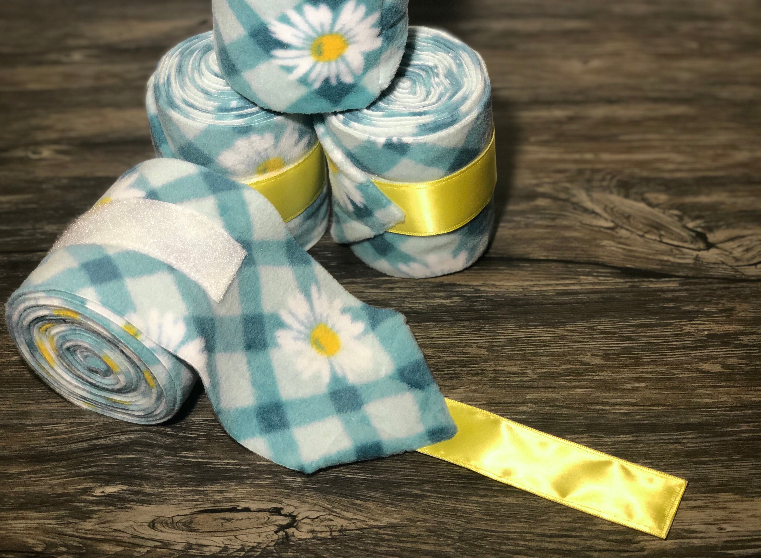Daisy Polo Wraps Horse Polo Wraps Set of 2 or 4 Blue Polo | Etsy