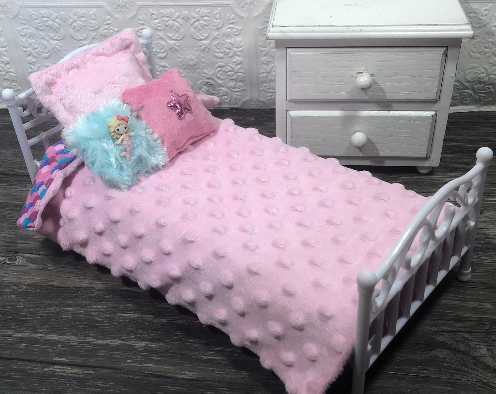 Mermaid Doll Bedding Set 12 Doll Bedding 12 Inch Doll Bed | Etsy