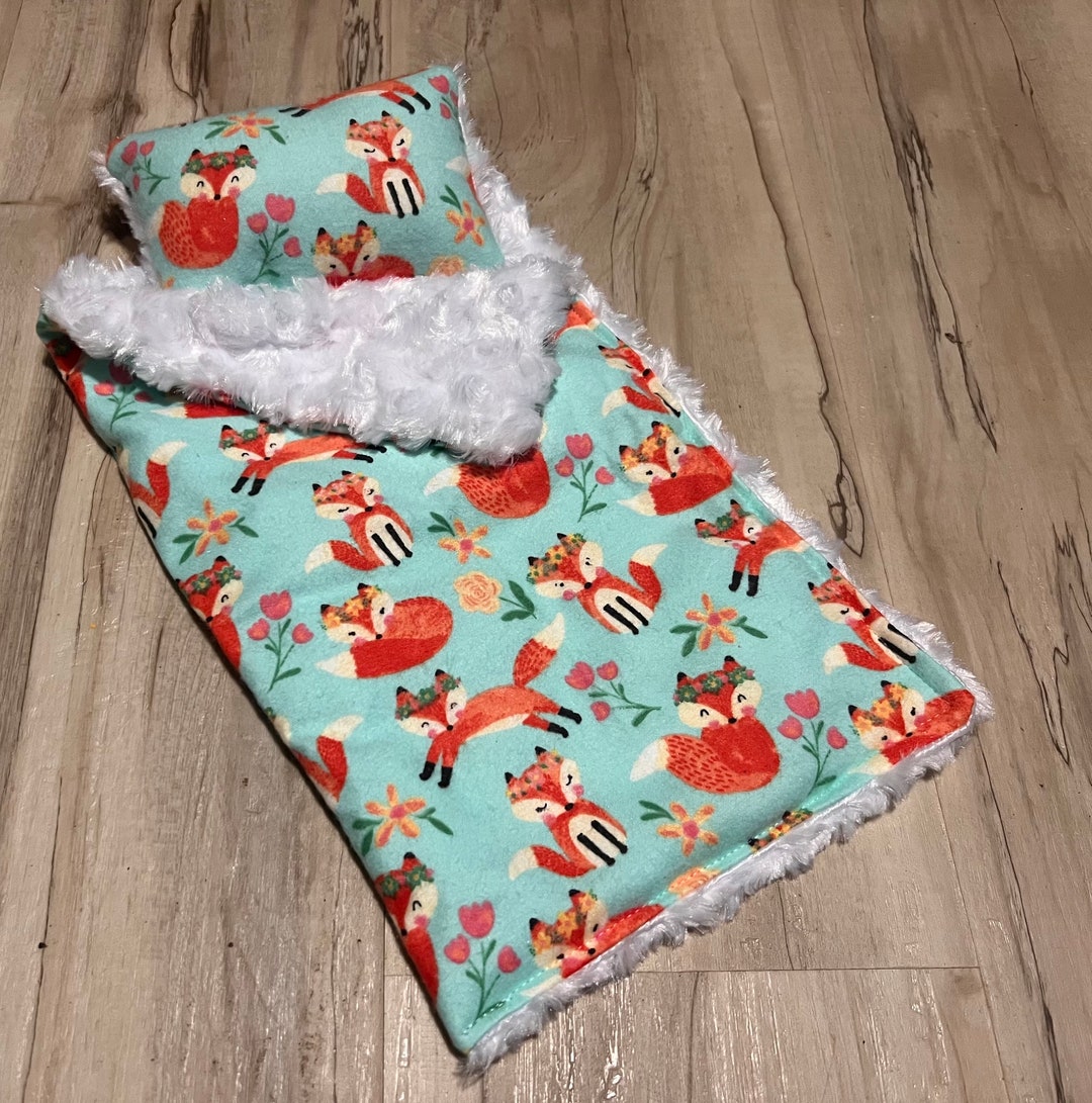 Fox Doll Sleeping Bag, Elf Sleeping Bag, Doll Overnight Bedding, 12 ...