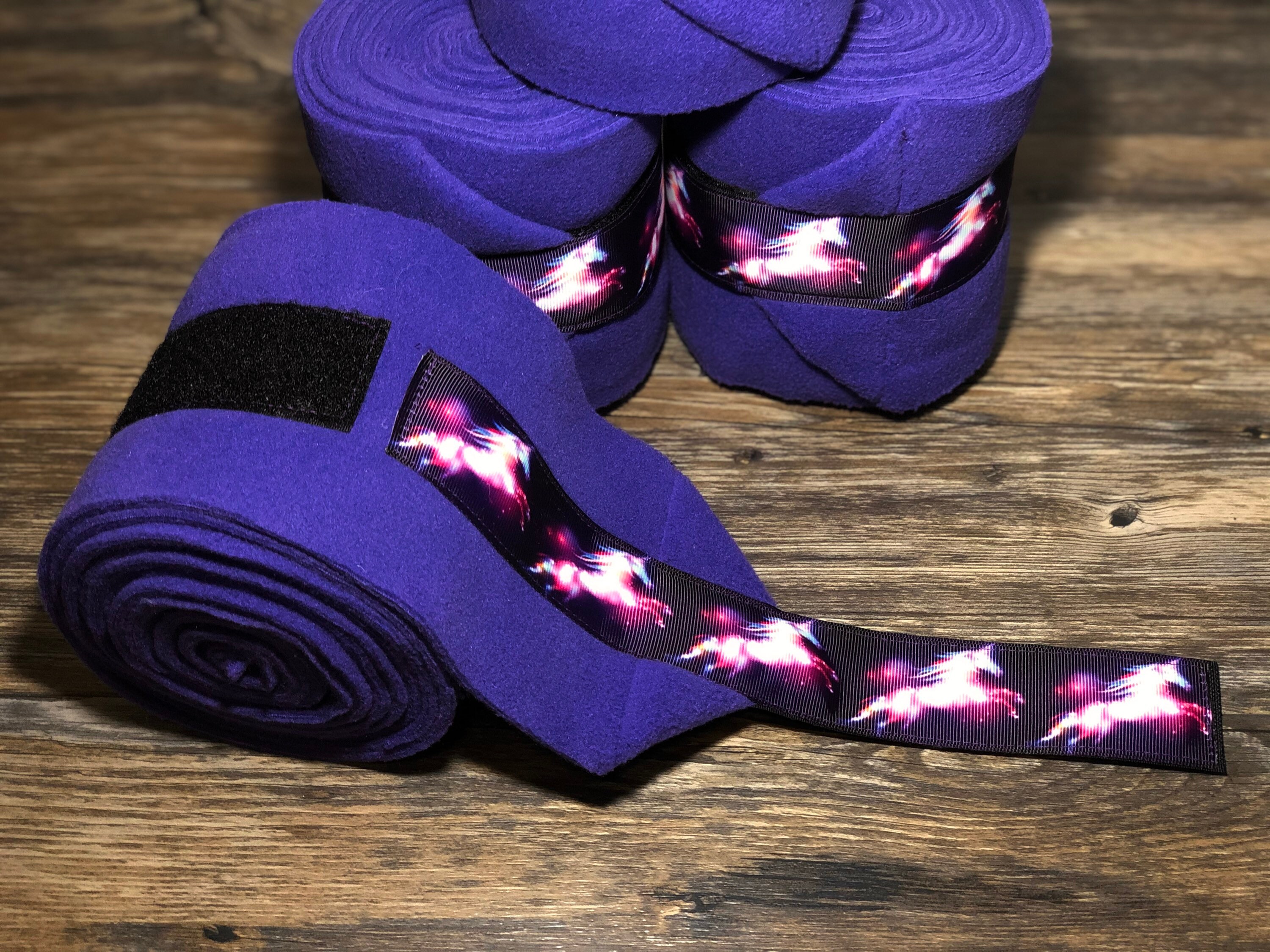 Unicorn Polo Wraps Horse Polo Wraps Set of 2 or 4 Purple - Etsy