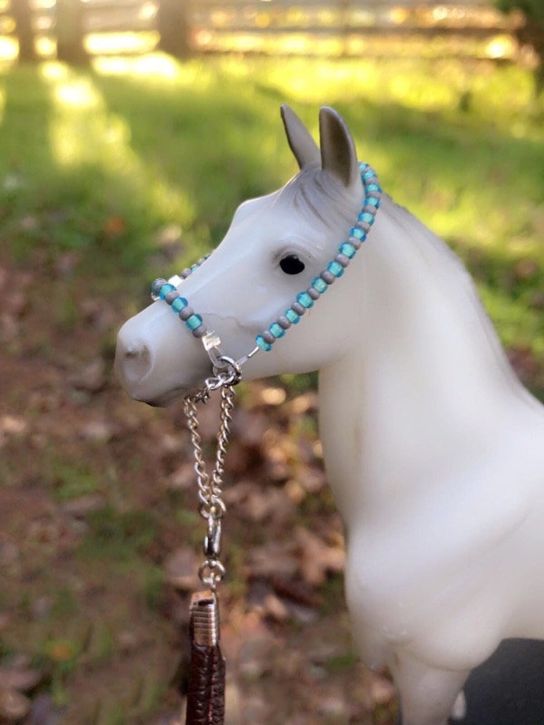 Model Horse Halter & Lead Traditional QH Beaded Horse Halter Model ...
