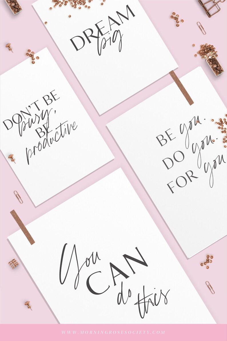 A5 Planner Dashboard Printable. Set of 8 Motivational Quotes. A4, A5 ...