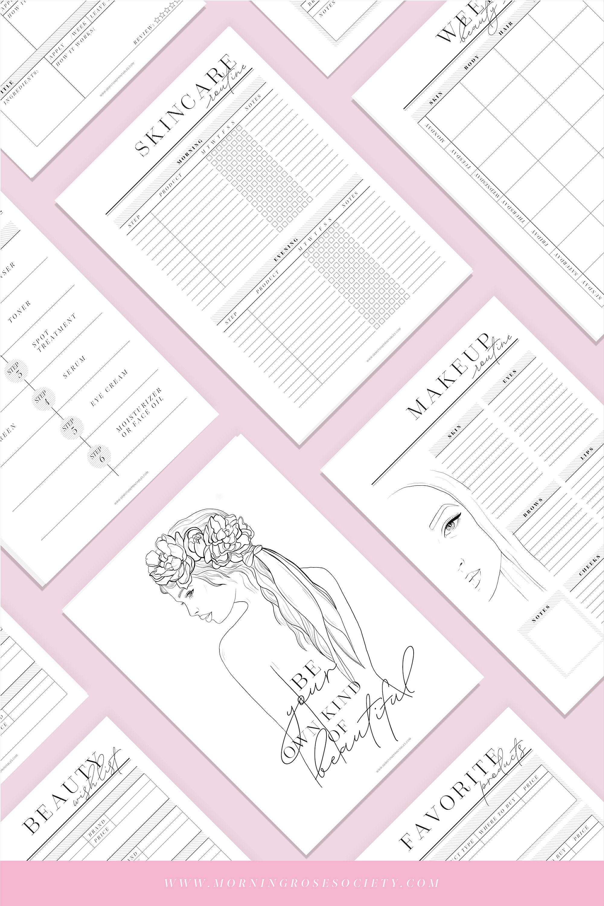 Beauty Routine Printable Planner. Self Care Journal. Skincare - Etsy Beauty Routine Printable Planner. Self Care Journal. Skincare - Etsy