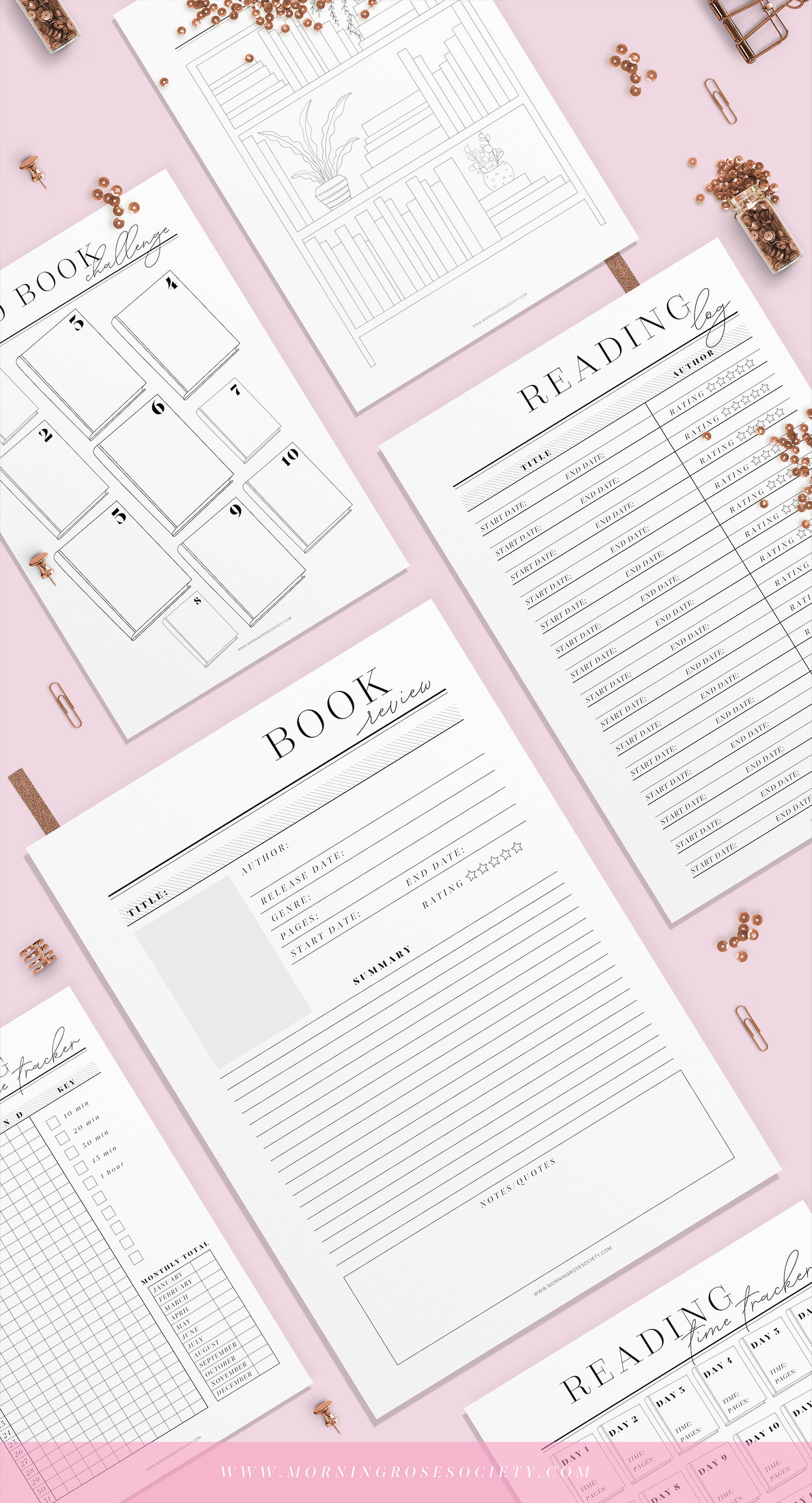 Book Lover's Printable Planner. Reading Journal and Book - Etsy