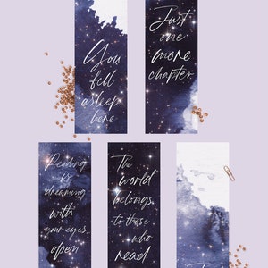 Printable Watercolor Bookmarks With Quotes. Book Lovers Gift. - Etsy