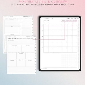 Undated Digital Planner Minimalist iPad Pro Planner Daily, Weekly ...