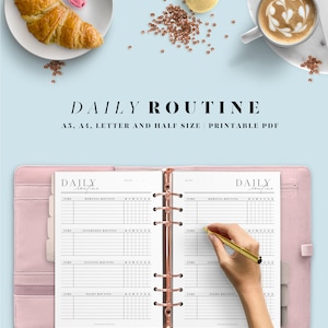 Daily Routine Printable Planner. Routine Checklist Chart. A4, A5 ...