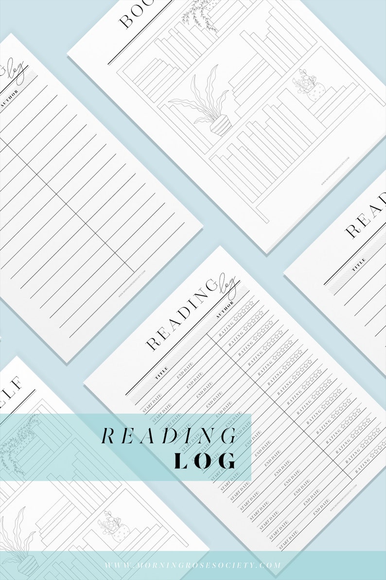 Reading Log. A4 A5 Letter and Half Letter Size Printable - Etsy