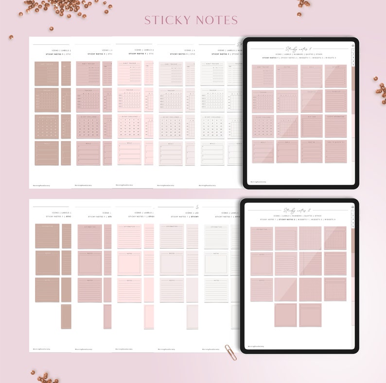 Digital Stickers Goodnotes Digital Stickers for Planners Digital Sticky ...
