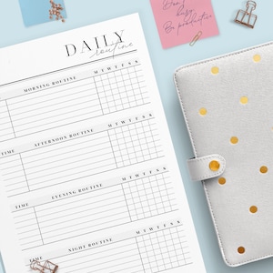 Daily Routine Printable Planner. Routine Checklist Chart. A4, A5 ...