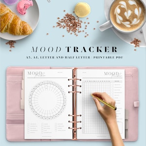 Mood Tracker Printable. Bullet Journal Template. A4, A5, Letter and ...