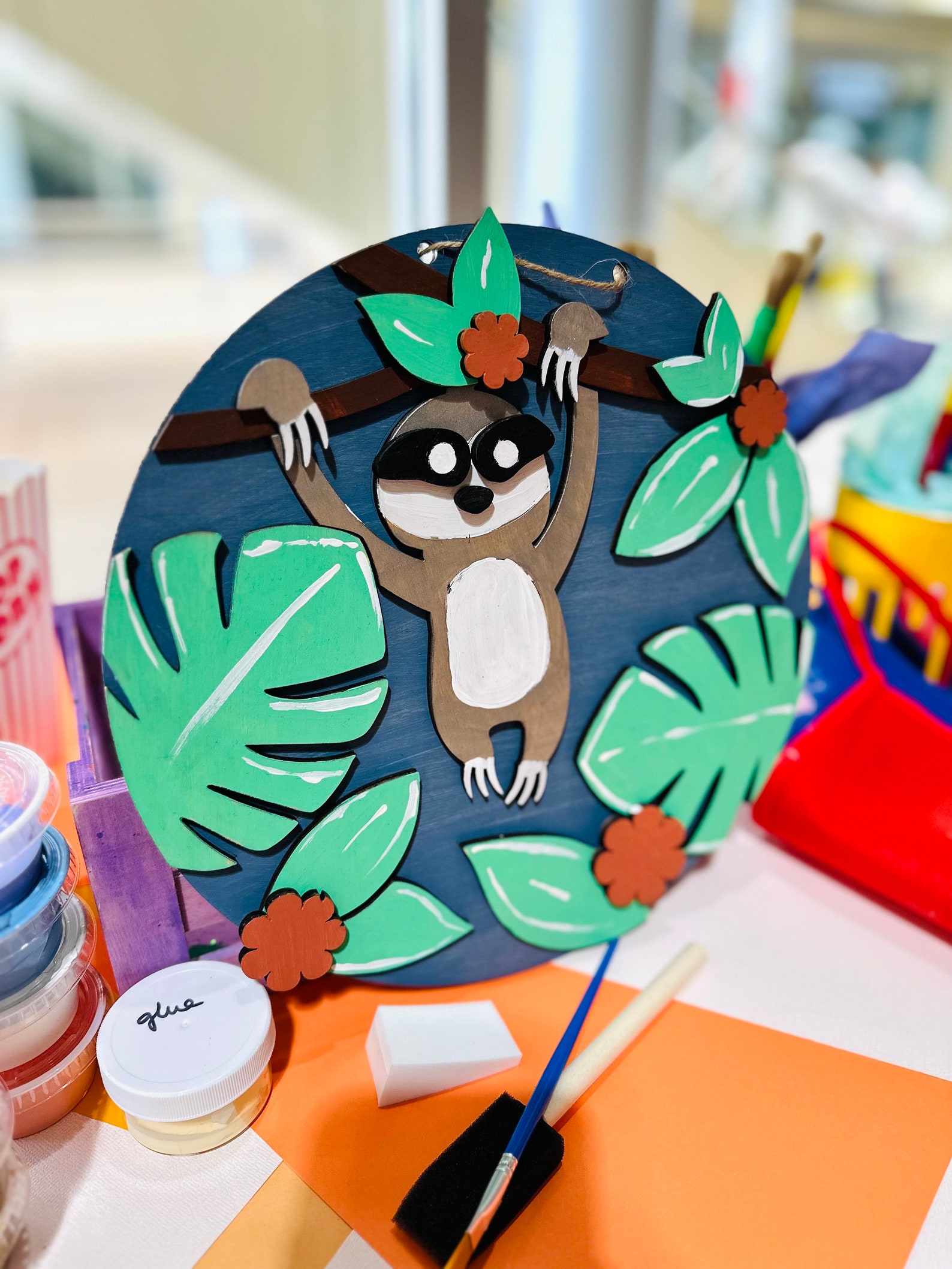 Sloth Art Paint Kit, DIY Kids Craft, Wood, Summer, Paint, Craft, Kid's ...