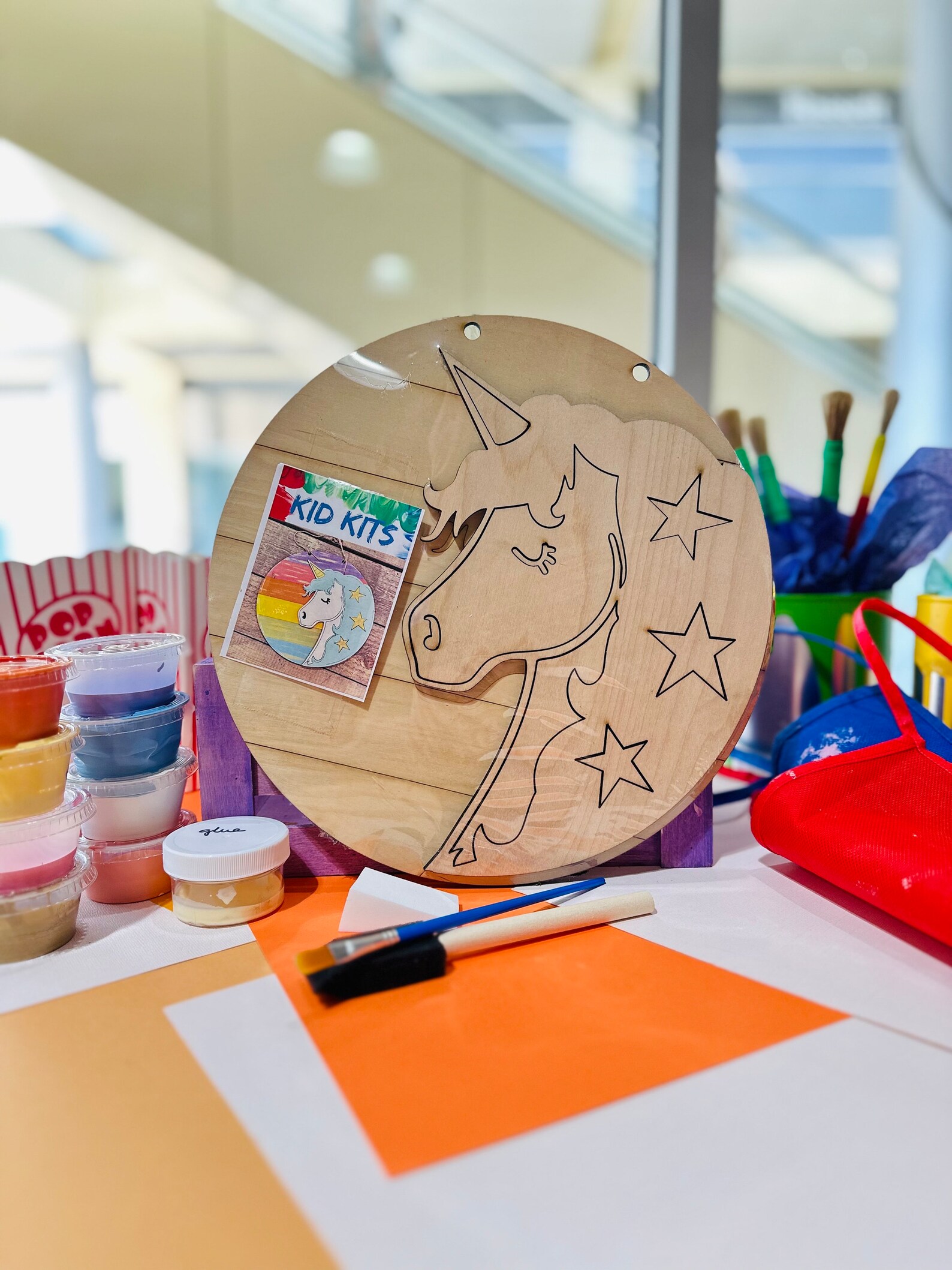 Unicorn Art Paint Kit, DIY Kids Craft, Wood, Summer, Paint, Craft, Kid ...