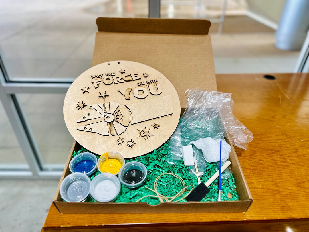 DIY Galaxy Space Sign Kit Paint Your Own, Diy Wall Hanger, Unfinished ...