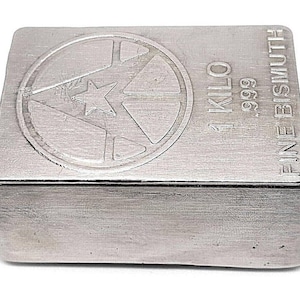 1 Kilo .999 Fine Bismuth Bullion Bar - Hand Poured - GRIMM METALS - Etsy