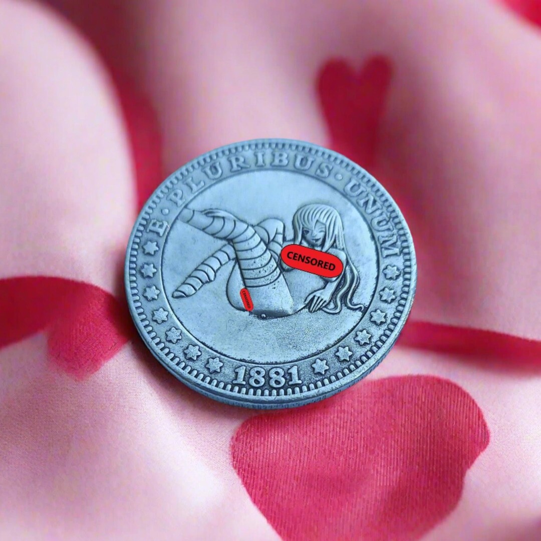 Sexy Winking Anime Girl Novelty Coin Etsy