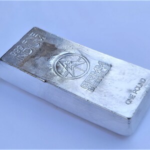 1 Pound .999 Fine Indium Bullion Bar - Hand Poured - Hand Stamped ...