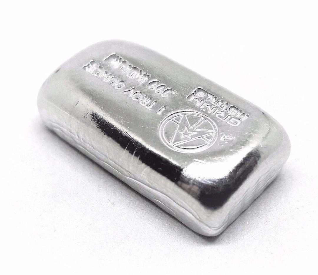 1 Troy Ounce .999 Fine Indium Bullion Bar - Hand Poured - Hand Stamped ...