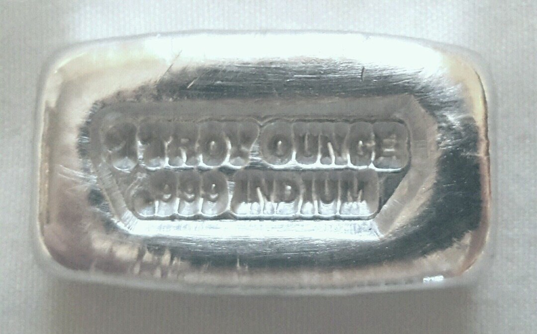 1 Troy Ounce .999 Fine Indium Bullion Bar - No Logo - Etsy
