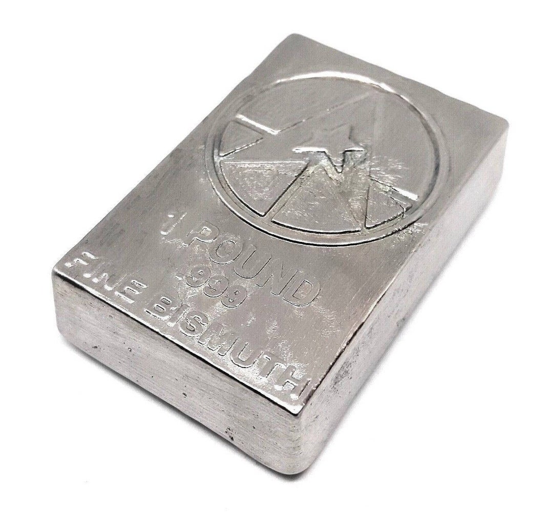 1 Pound .999 Fine Bismuth Bullion Bar - Hand Poured - GRIMM METALS - Etsy