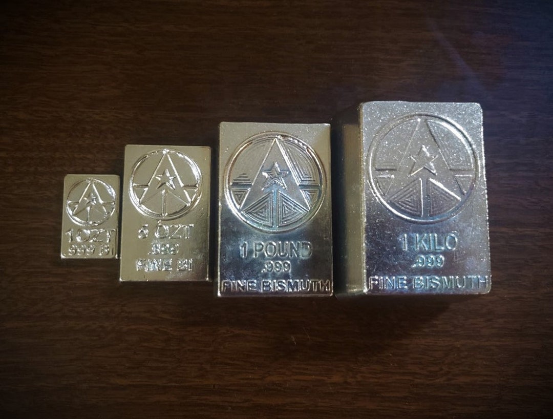 Full Set - Hand Poured .999 Fine Bismuth Bullion Bars - Grimm Metals - Etsy