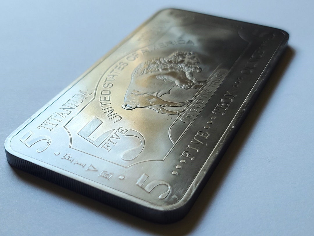 5 Troy Ounce .999 Fine Titanium Bullion Bar - Etsy