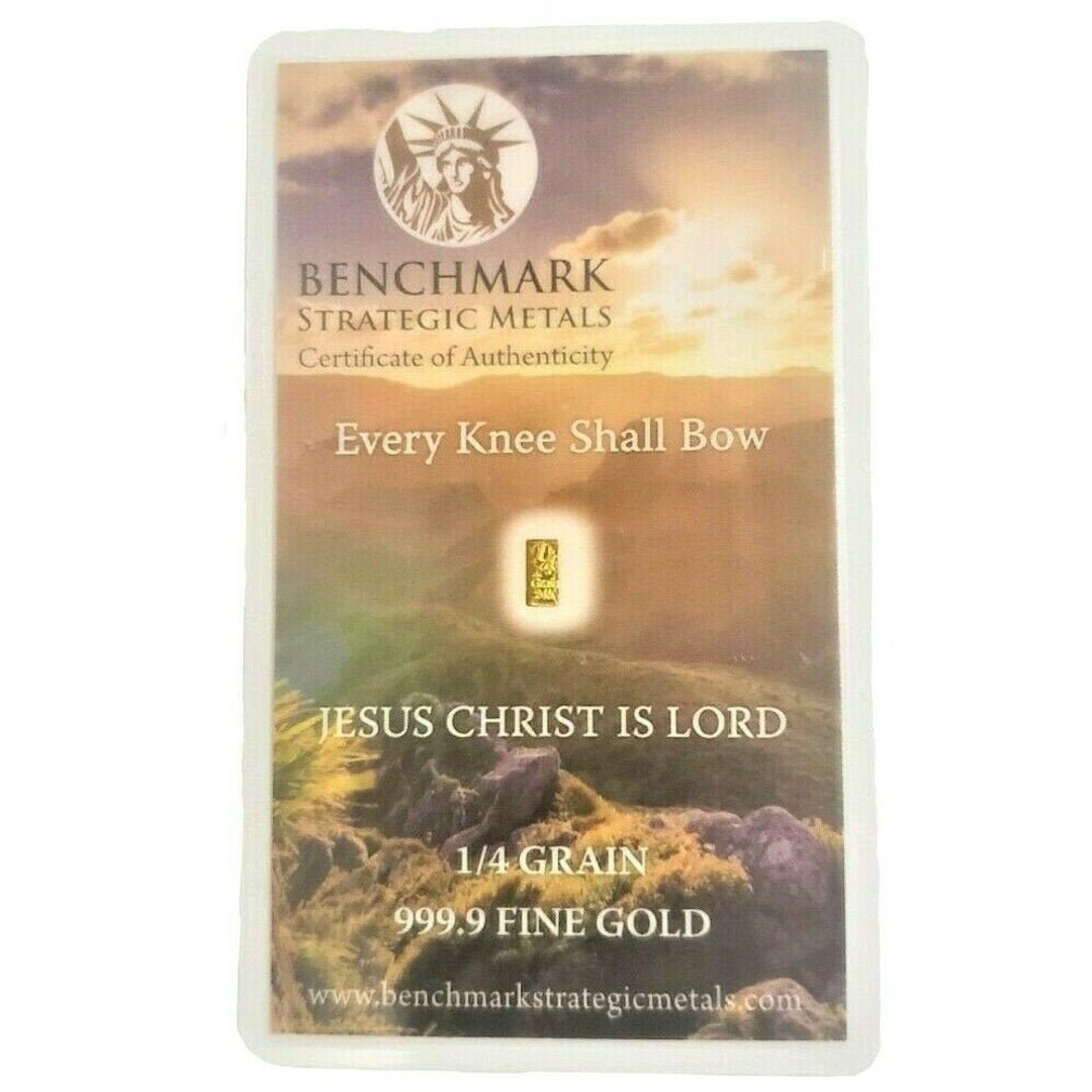 Christian "jesus Christ is Lord" - 1/4 Grain .9999 Fine 24k Gold ...