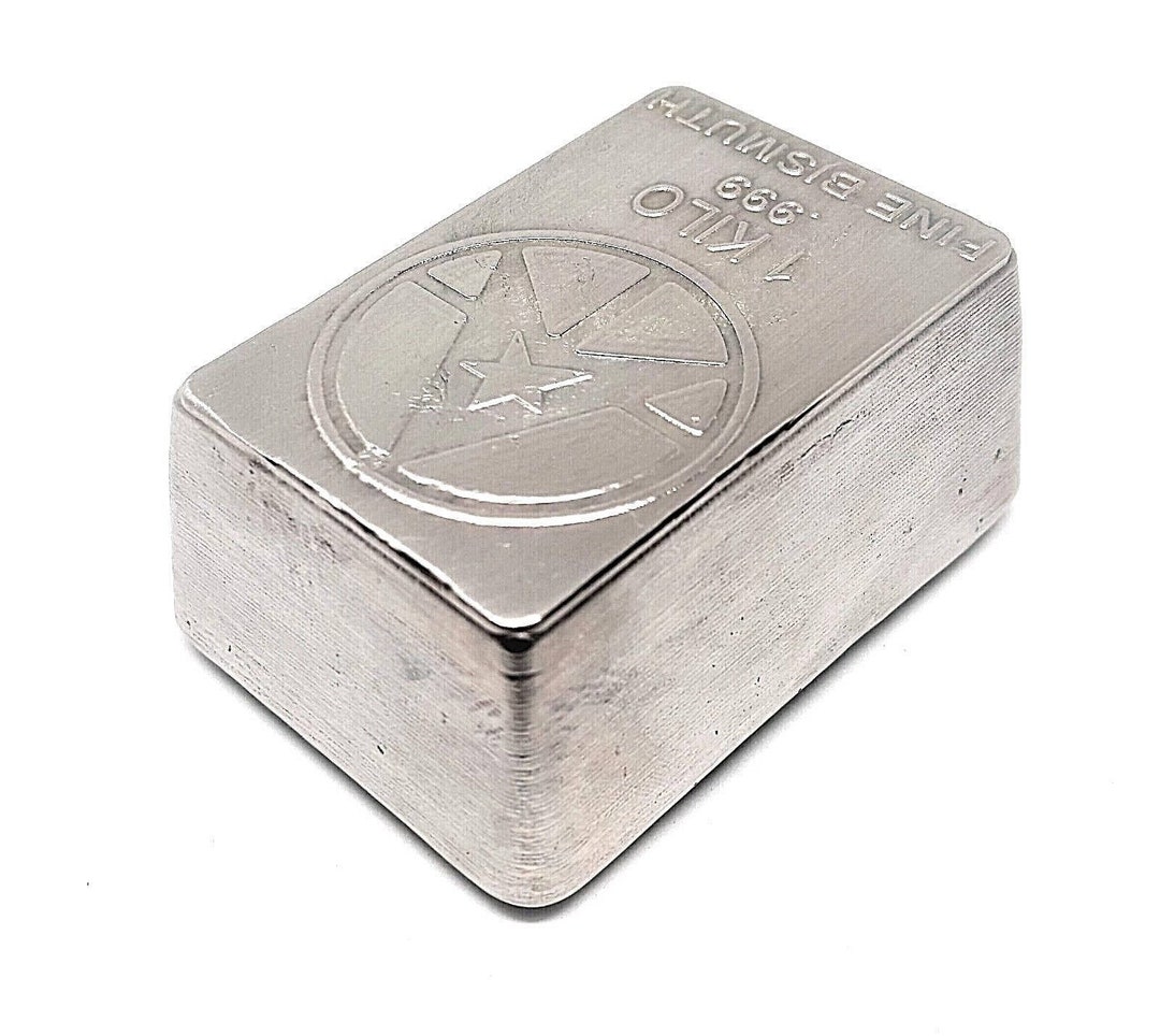 1 Kilo .999 Fine Bismuth Bullion Bar - Hand Poured - GRIMM METALS - Etsy