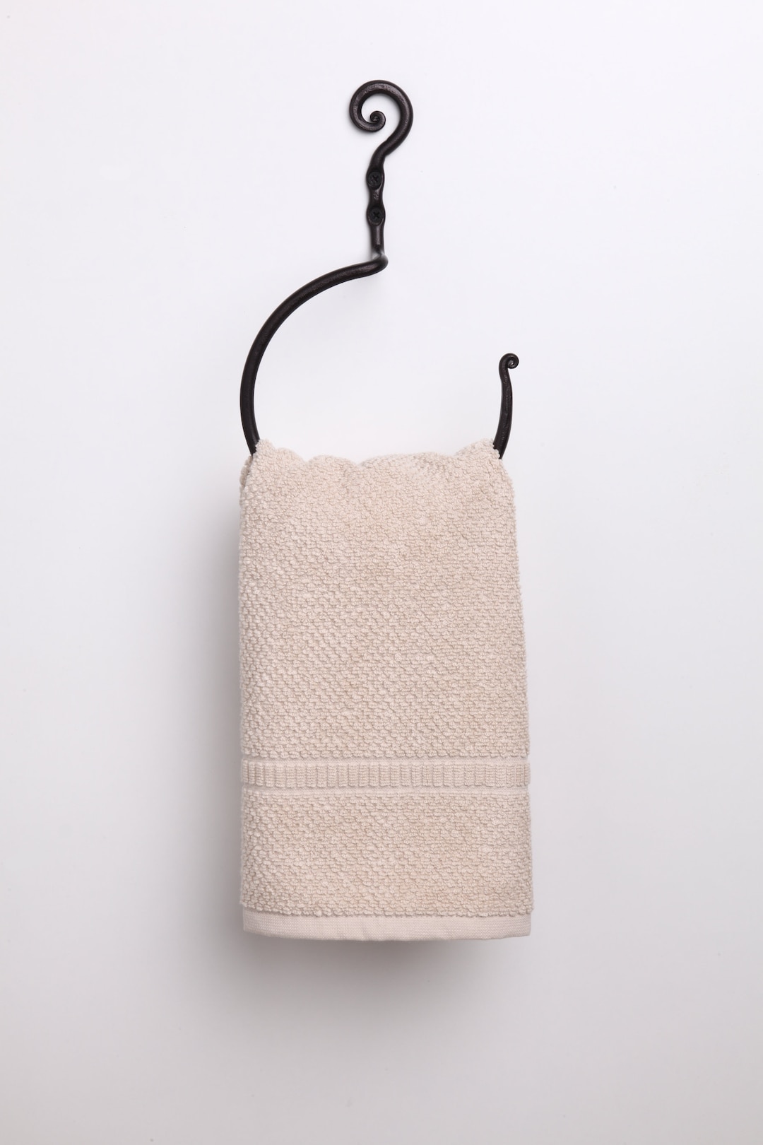 Hand Towel Ring, Wrought Iron Forged Towel Rack - Etsy